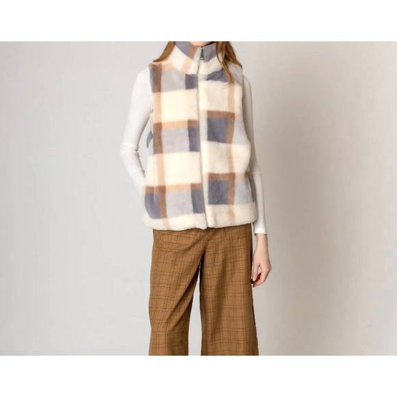 JUDSON & COMPANY | Jackets & Coats | New Judson Company Plaid Faux Fur ...